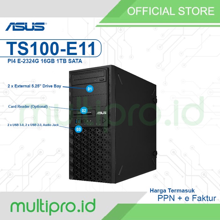 Jual Riize - Asus Server UNBK TS100-E11-PI4 E-2324G 16GB 1TB SATA | Shopee Indonesia