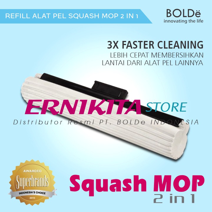 Jual BOLDe REFILL SQUASH MOP 2 IN 1 - Sponge Alat Pel Modern D3V ...