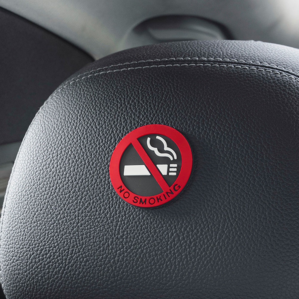 Jual IMPORT NO SMOKING CAR STICKERS STYLING ROUND RED SIGN VINYL ...