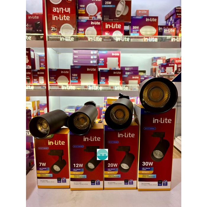 Jual INLITE IN LITE LED TRACK LIGHT LAMPU SOROT TRACK 7W 12W 20W 30W ...