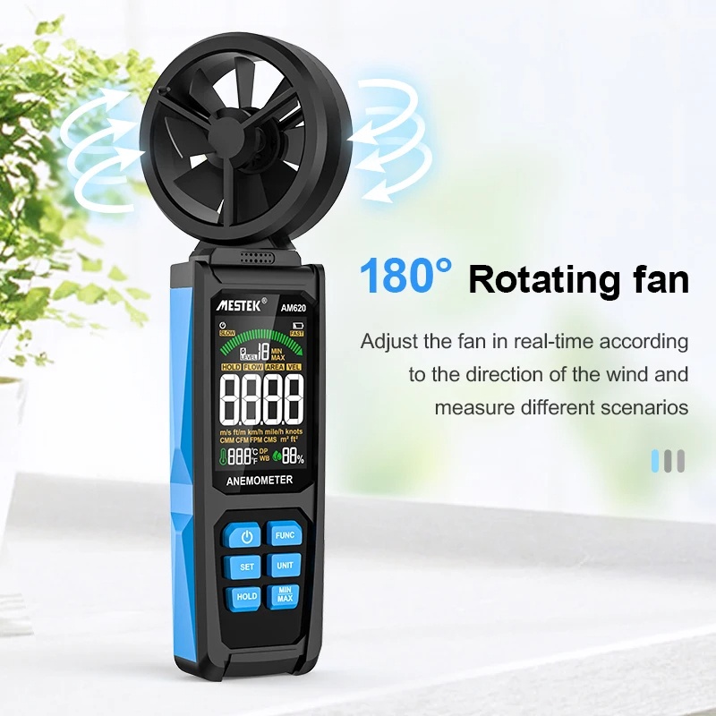 Jual AM620 Digital Anemometer Pocket Smart Anemometer Air Wind Speed ...