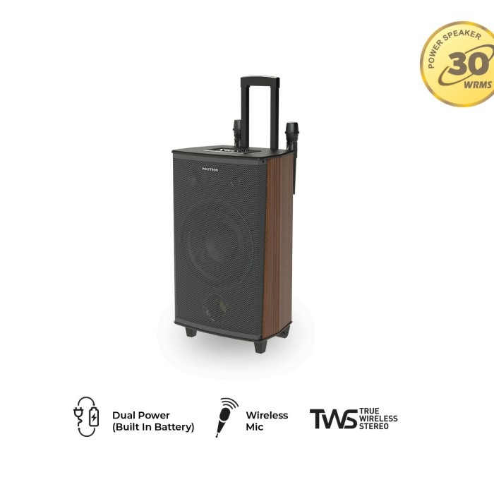 Jual PREMIUM Polytron Portable Speaker Karaoke Meeting Amplifier Free 2 ...