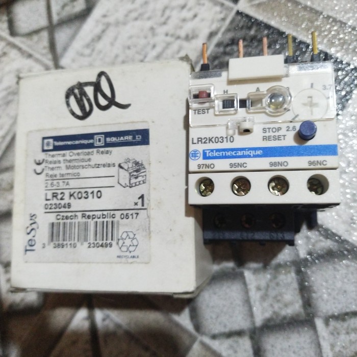 Jual THERMAL OVERLOAD RELAY LR2K0310 SCHNEIDER TELEMECANIQUE 2,6/3,7A ...
