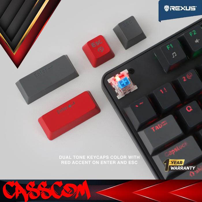 Jual REXUS KX4 HEROIC TKL MECHANICAL GAMING KEYBOARD KX-4 | Shopee ...