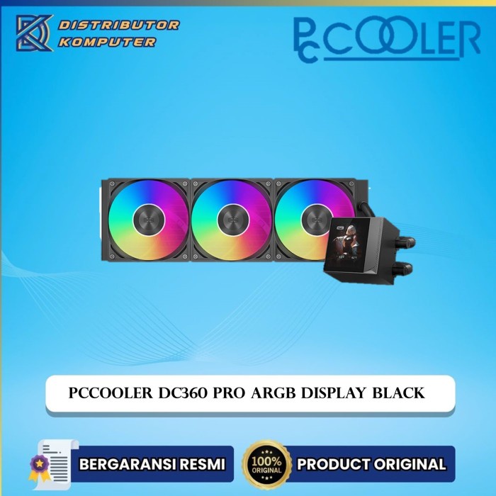 Jual Ready PCCOOLER CPU COOLER DC360 PRO ARGB DISPLAY 360MM LIQUID | Shopee Indonesia