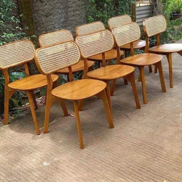 Jual PREMIUM kursi cafe rotan jati/kursi makan jati minimalis/kursi kacang | Shopee Indonesia