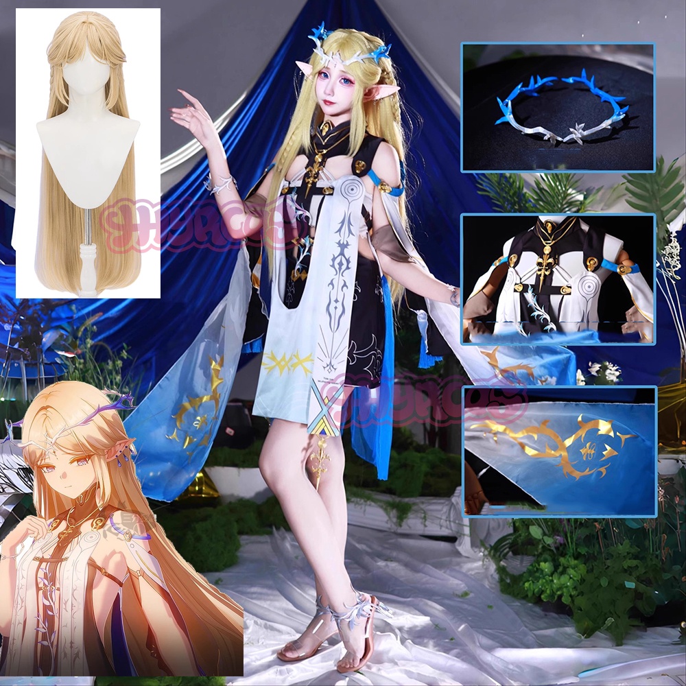 Jual Wuwa Cartethyia Anime Cosplay Costume Dress Wuthering Waves Game ...