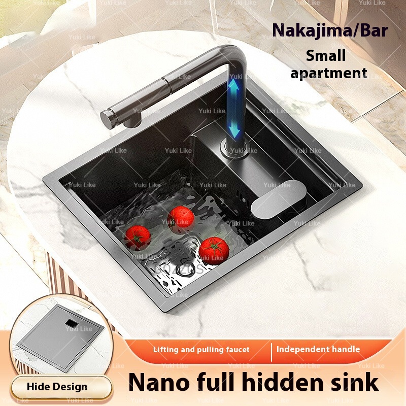 Jual BARU Small Hidden Sink Stainless Steel Kitchen Sink Mini Bar ...