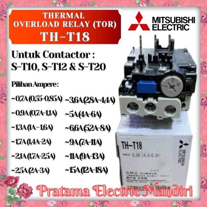 Jual Mitsubishi Thermal Overload Relay Th-T18 Tht18 Th T18 Original ...
