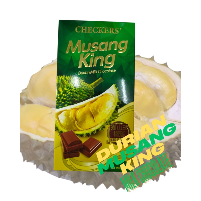 Jual Durian Musang King Milk Chocolate 100gr Cokelat Checkers Malaysia ...