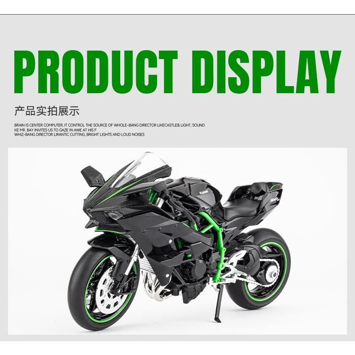 Jual Jolly Giraffes - Kawasaki Ninja H2R Motor Skala 1:12 Premium Dengan Lampu & Suara + Lifting ...