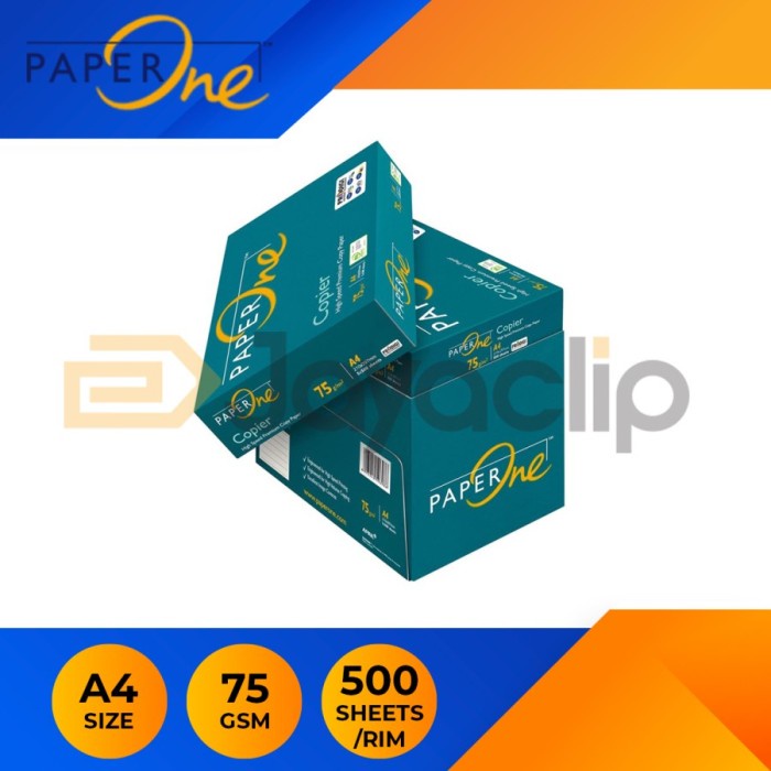 Jual Kertas HVS Paperone A4 75 Gr (GOjek/Grab) | Shopee Indonesia