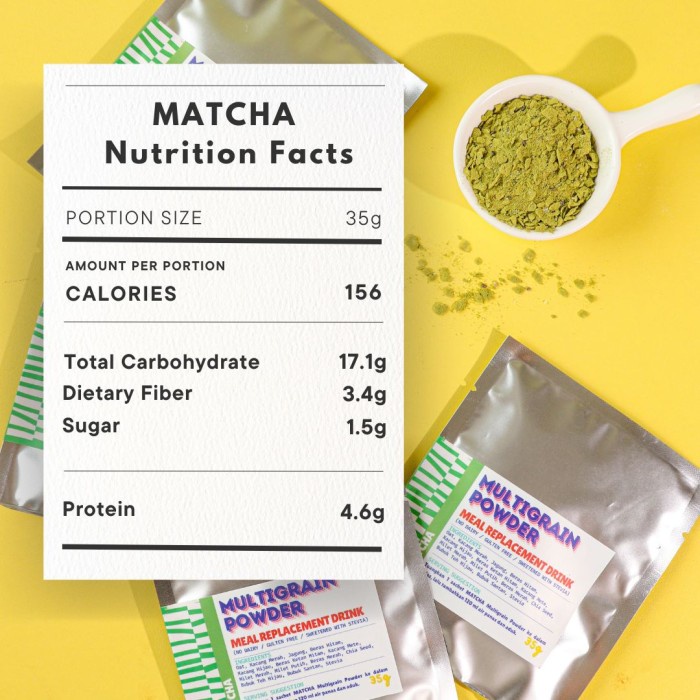 Jual [ MATCHA ] Multigrain Powder [ Meal Replacement Drink ] 525g Pouch Dairy Free, Gulten Free ...