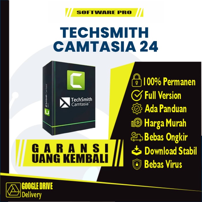 Jual ATAR (Win/Mac) TechSmith Camtasia 24 Screen Recorder & Video Editor Win PRO LIFETIME ...