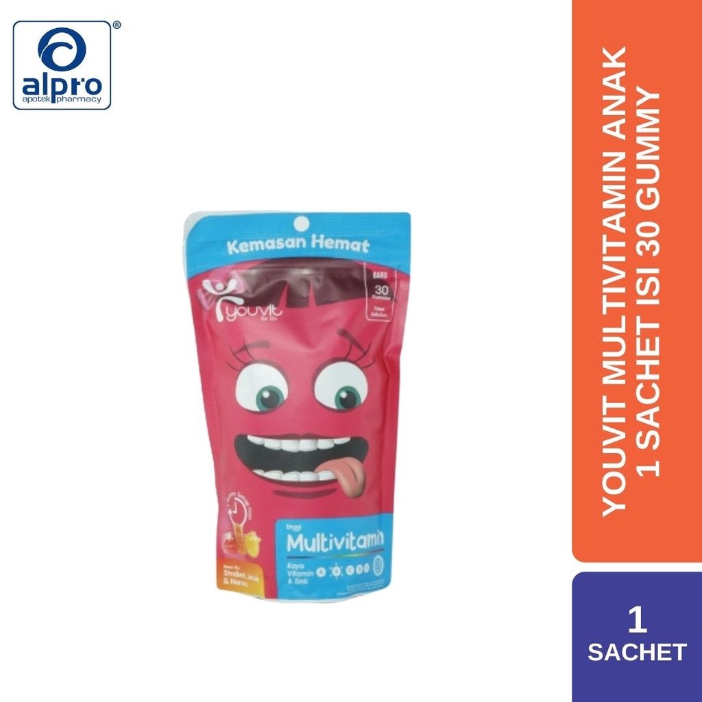 Jual Youvit Multivitamin Anak 1 Sachet Isi 30 Gummy | Shopee Indonesia