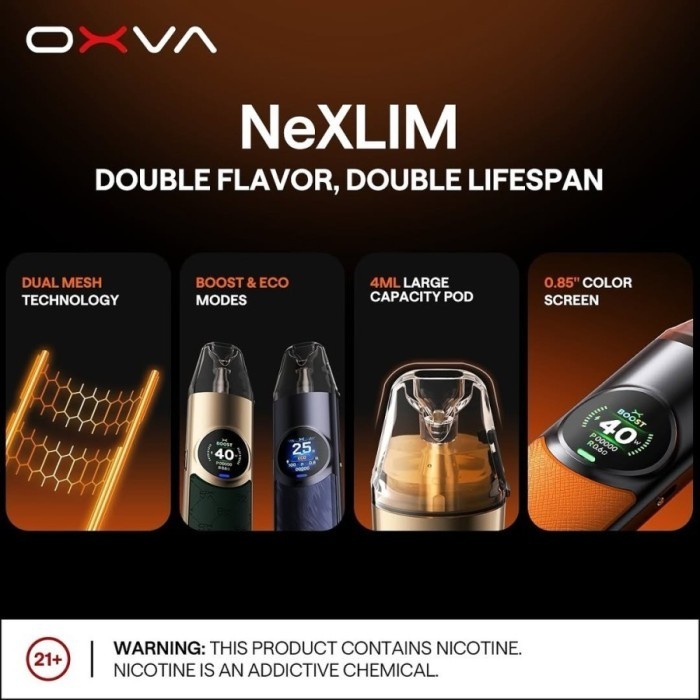 Jual OXVA NEXLIM NEX XLIM 40W 1500MAH POD KIT BY OXVA | Shopee Indonesia