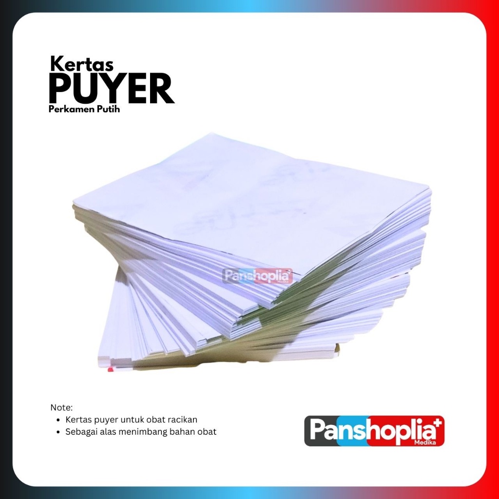 Jual KERTAS PERKAMEN PUTIH 1 PACK ATAU KERTAS PUYER OBAT 1 PACK - WARNA PUTIH HAPPY SHOPPING ...