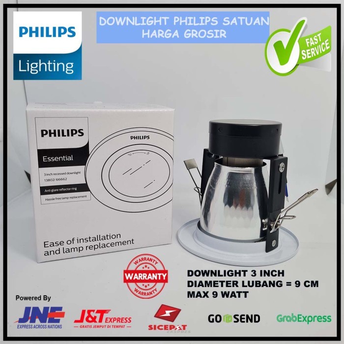 Jual Goldenelectric Fitting Philips Downlight 66662 Recessed White Rumah Lampu 3 Inch | Shopee ...