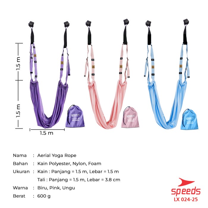 Jual SPEEDS Aerial Yoga Rope Backbend Stretcher Belt Resistance Tali ...