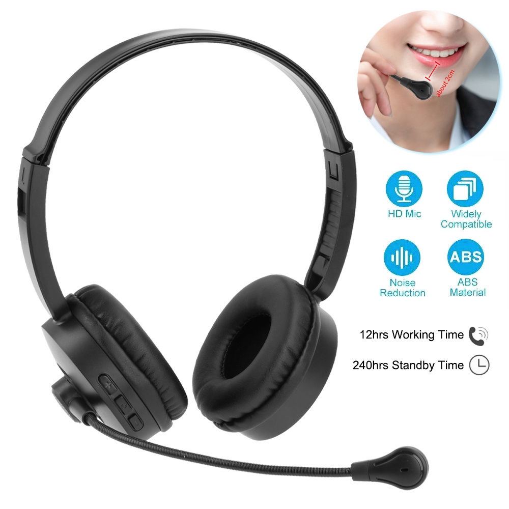 Jual Wireless Bluetooth 5.0 Headset Truck Driver Headphones Hands-Free ...