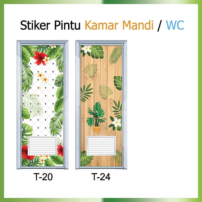 Jual Stiker Pintu WC (Kamar Mandi) Motif Monstera Sticker Sticker ...