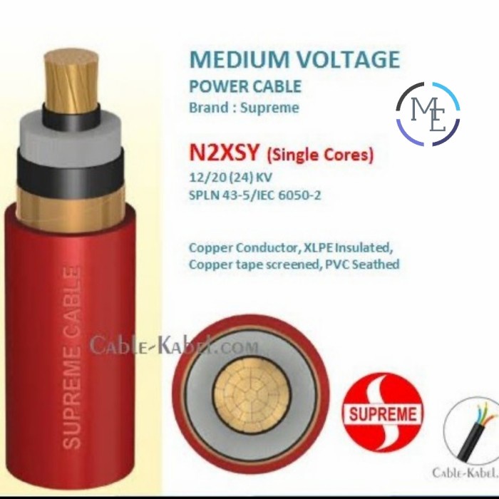 Jual Kabel N2Xsy 1X70Mm Supreme Kabel Tm 12/20Kv | Shopee Indonesia