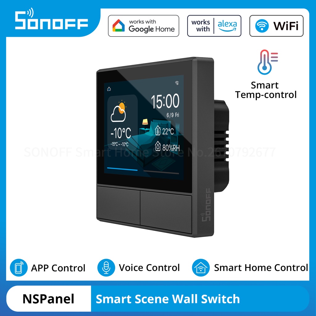 Jual SONOFF NSPanel WiFi Smart Scene Wall Switch EU/US Smart Home Temp-control eWeLink APP Voice ...