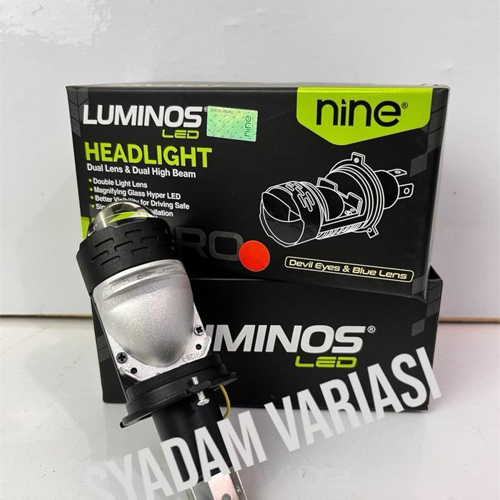 Jual Lampu Mini Proji H4 Luminos Mp 3 Pro Devil Merah Dan Biru 50 Watt ...