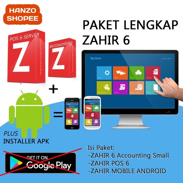 Jual SOFTWARE ZAHIR 6 POS (single licnsi) + ZAHIR ACCOUNTING 6 + APK ...