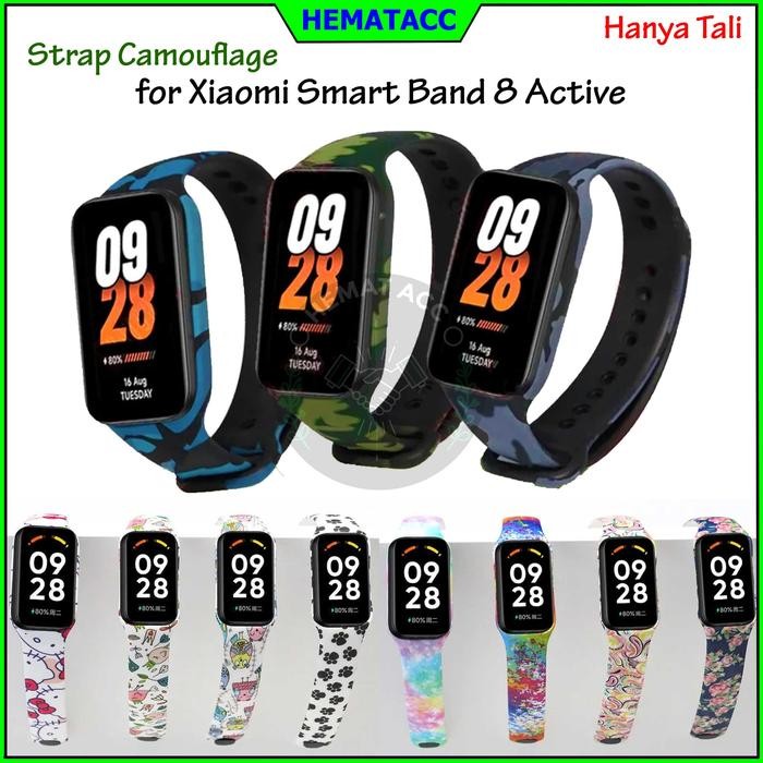 Jual Strap Xiaomi Smart Band 8 Active Motif Kamuflase Tali Mi Band 8 Active | Shopee Indonesia