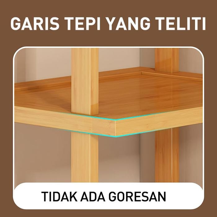 Jual Rak Sepatu Bambu 5-9 Lapis Rak Penyimpanan Sederhana Rak Sepatu ...