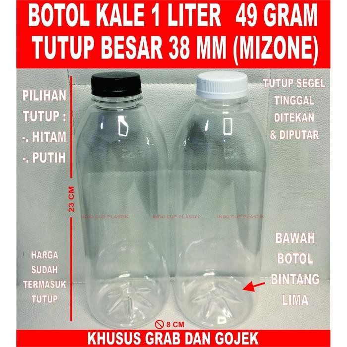 Jual (BestSeries) Botol Kale 1 Liter - Botol Plastik 1 Liter - Botol 1 ...