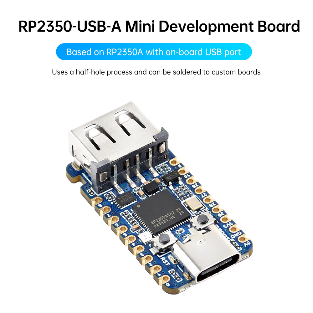 Jual RP2350-USB-A Mini Development Board Based On For Raspberry Pie ...