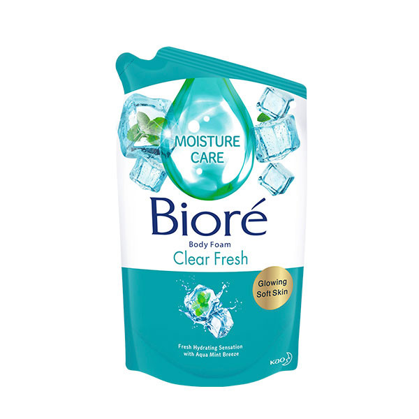 Jual BIORE BODY FOAM CLEAR FRESH POUCH 400 ML | Shopee Indonesia
