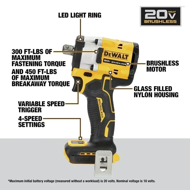 Jual Dewalt DCF922 Cordless Impact Wrench With Detent Pin Anvil ATOMIC ...