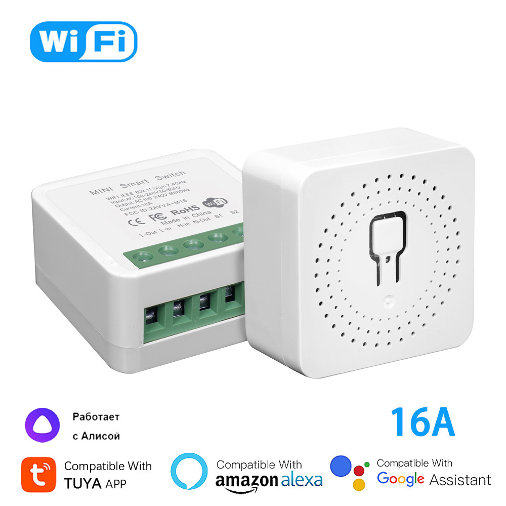 Jual Tuya Mini Smart Switch Home Lights Diy 2-Way Control Timing 16A ...