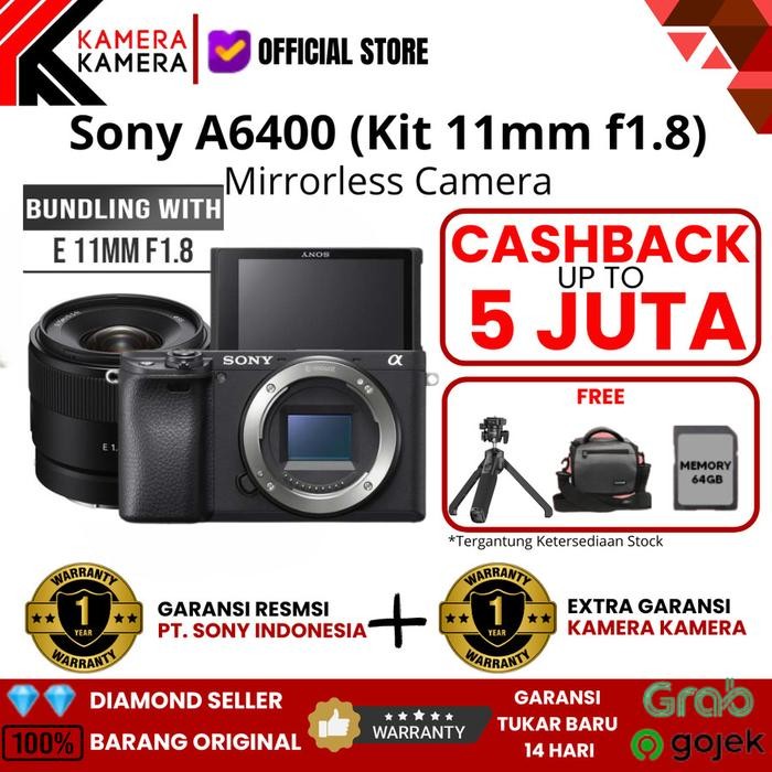 Jual Cam- Sony Alpha A6400 / Sony 6400 Kit 16-50Mm Kamera Mirrorless ...