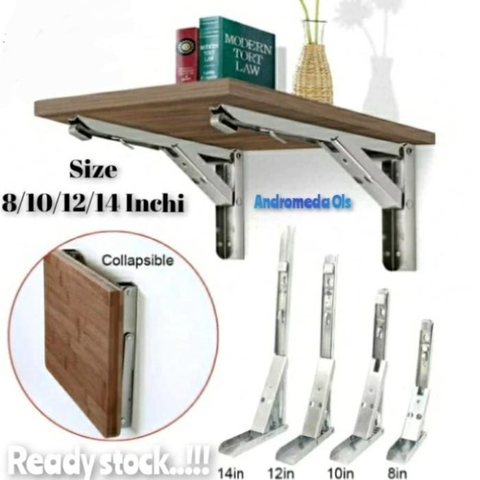 Jual Besi Bracket Engsel Siku Lipat Stainless Steel [2 Pcs] | Shopee ...