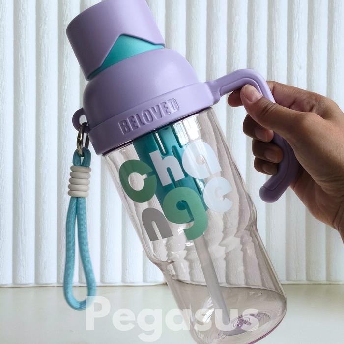 Jual ID ZD3514 BOTOL TUMBLER PLASTIK GAGANG BOTOL AIR MINUM INFUSED ...