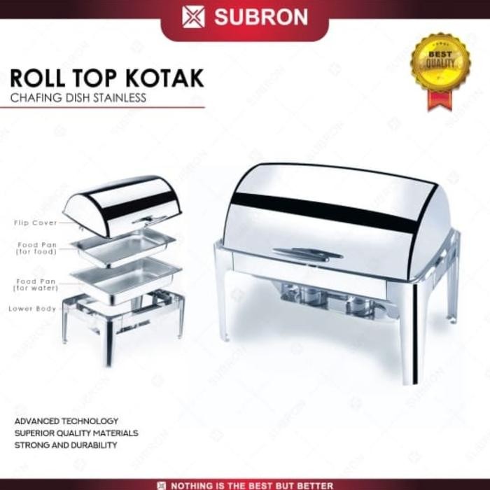 Jual PEMANAS ROLLTOP 9 LITER SEGI ROLL TOP PRASMANAN CHAFING DISH HOTEL ...
