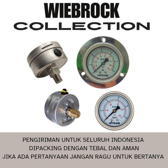 Jual Promo Pressure Gauge Wiebrock 2,5" Inch Stainless Drat 1/4 Manometer Model Payung | Shopee ...