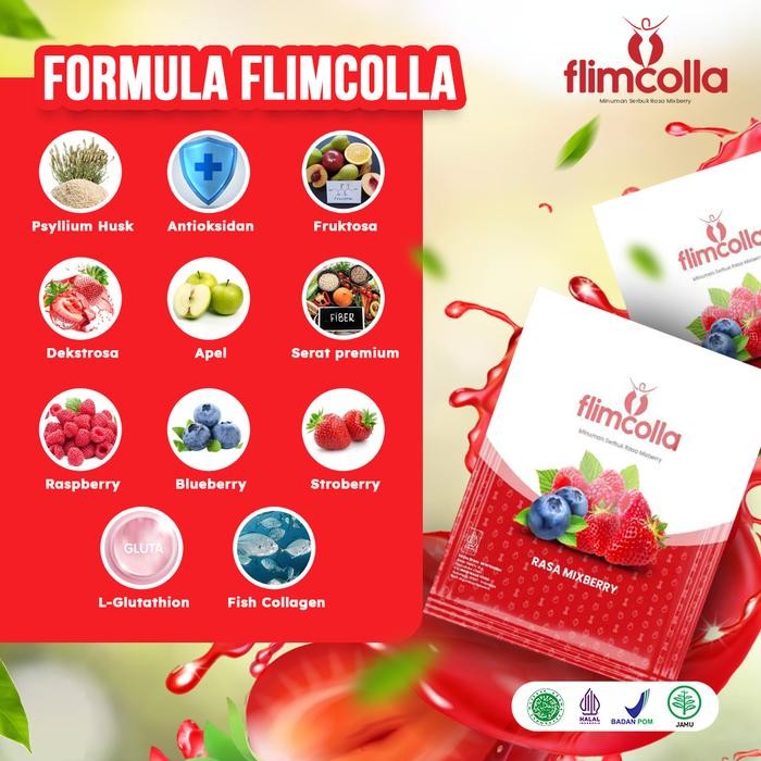 Jual Minuman Fiber Drink 1 Box Isi 10 Sachet Flimcolla | Shopee Indonesia