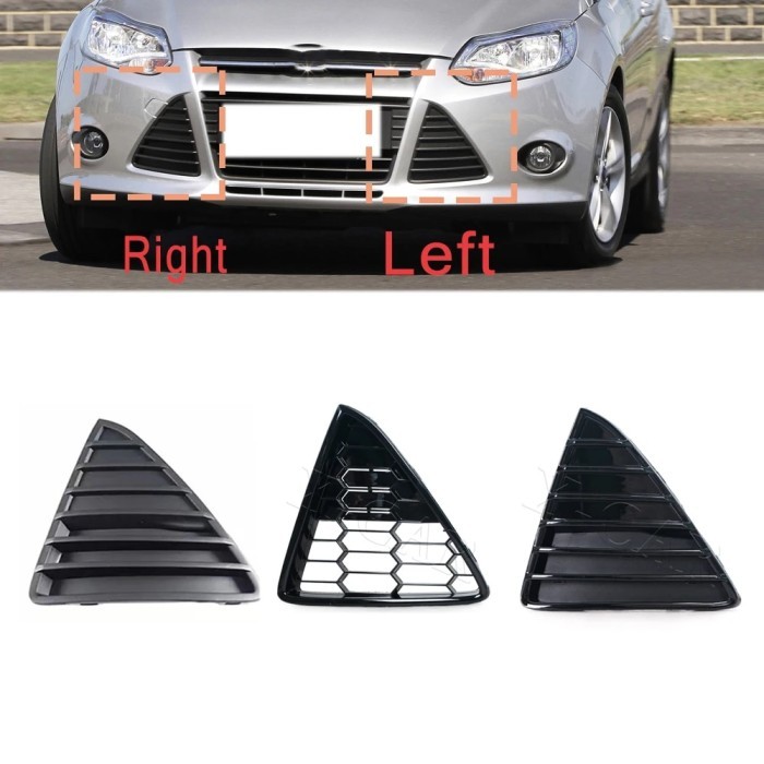 Jual Car Front Bumper Triangle Cover Honeycomb Hole Grille For Ford ...