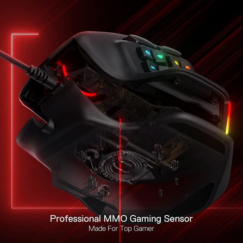 Jual Redragon M811 Aatrox Mmo Gaming Mouse, 15 Programmable Buttons ...
