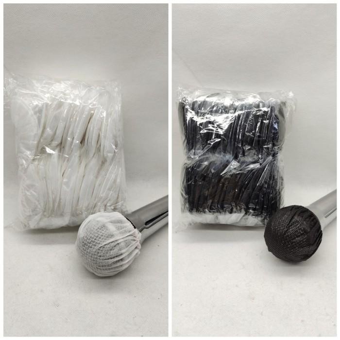 Jual sarung mic - isi 100pcs tisu mikrofon / sarung pembungkus mic ...