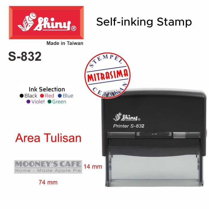 Jual Stempel Shiny S-832 ( Shiny bentuk persegi S832 Tipe S 832 ...