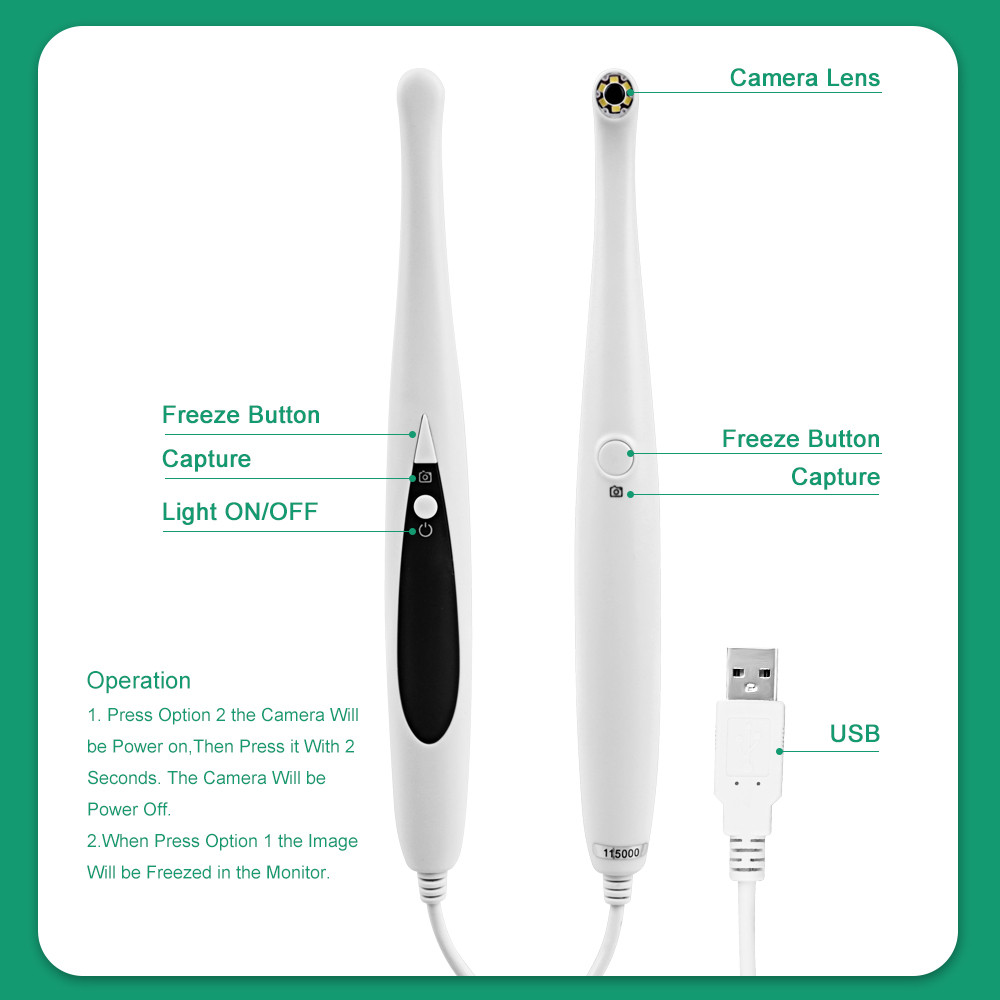 Jual 8.0 Mega Pixels Usb 6 White Led Intra Oral Examination Camera 6Mm ...