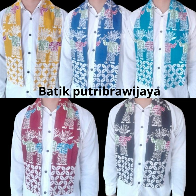 Jual Beaded Bloom Scarf Batik Cukin Syal Pria Motif Ondel Ondel Betawi ...