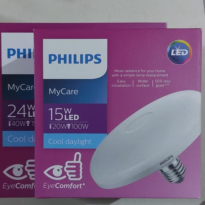 Jual New Lampu PHILIPS UFO LED Ceiling Bulb 15W 24W Watt E27 Putih ...