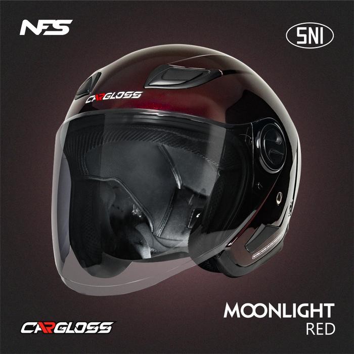 Jual Diskon Cargloss Nfs Helm Half Face Moonlight - Red Packing Aman | Shopee Indonesia